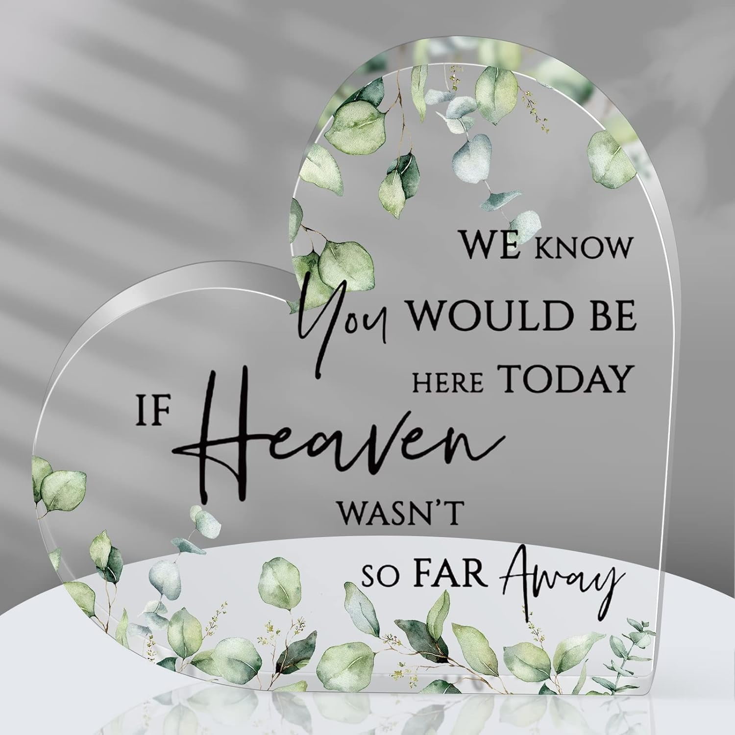 Heart Acrylic Sign in Loving Memory of Loved One Wedding Memorial Table ...