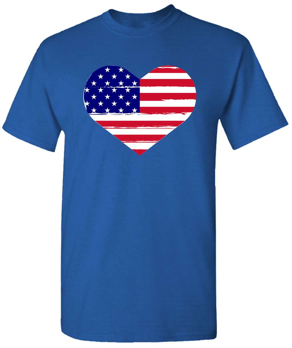 Heart American Flag Distressed Team Usa Shirt American Flag Tee Reviews ...