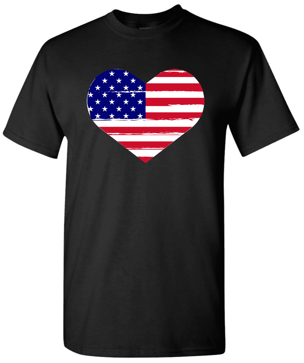 Heart American Flag Distressed Team Usa Shirt American Flag Tee Reviews ...