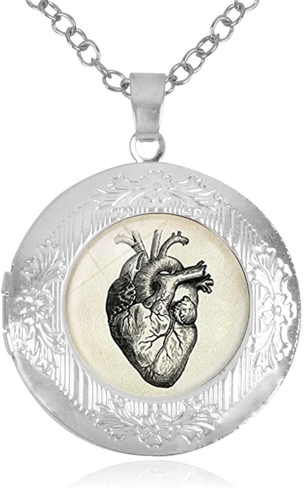Heart Locket Necklace Drawing
