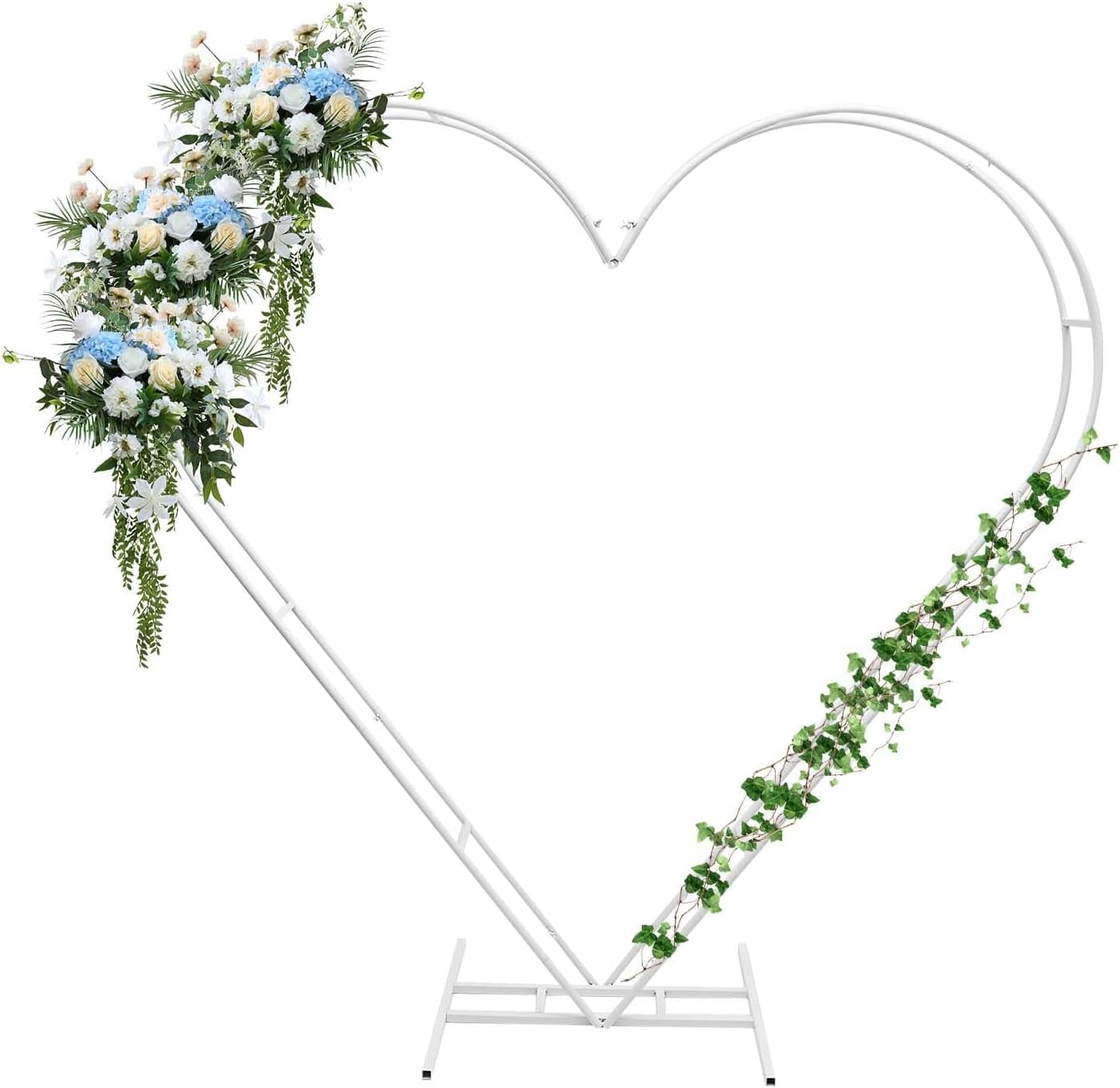 Heart Arch Stand, 6.7*6.7FT Metal Frame For Wedding Decor, Dual Tube ...