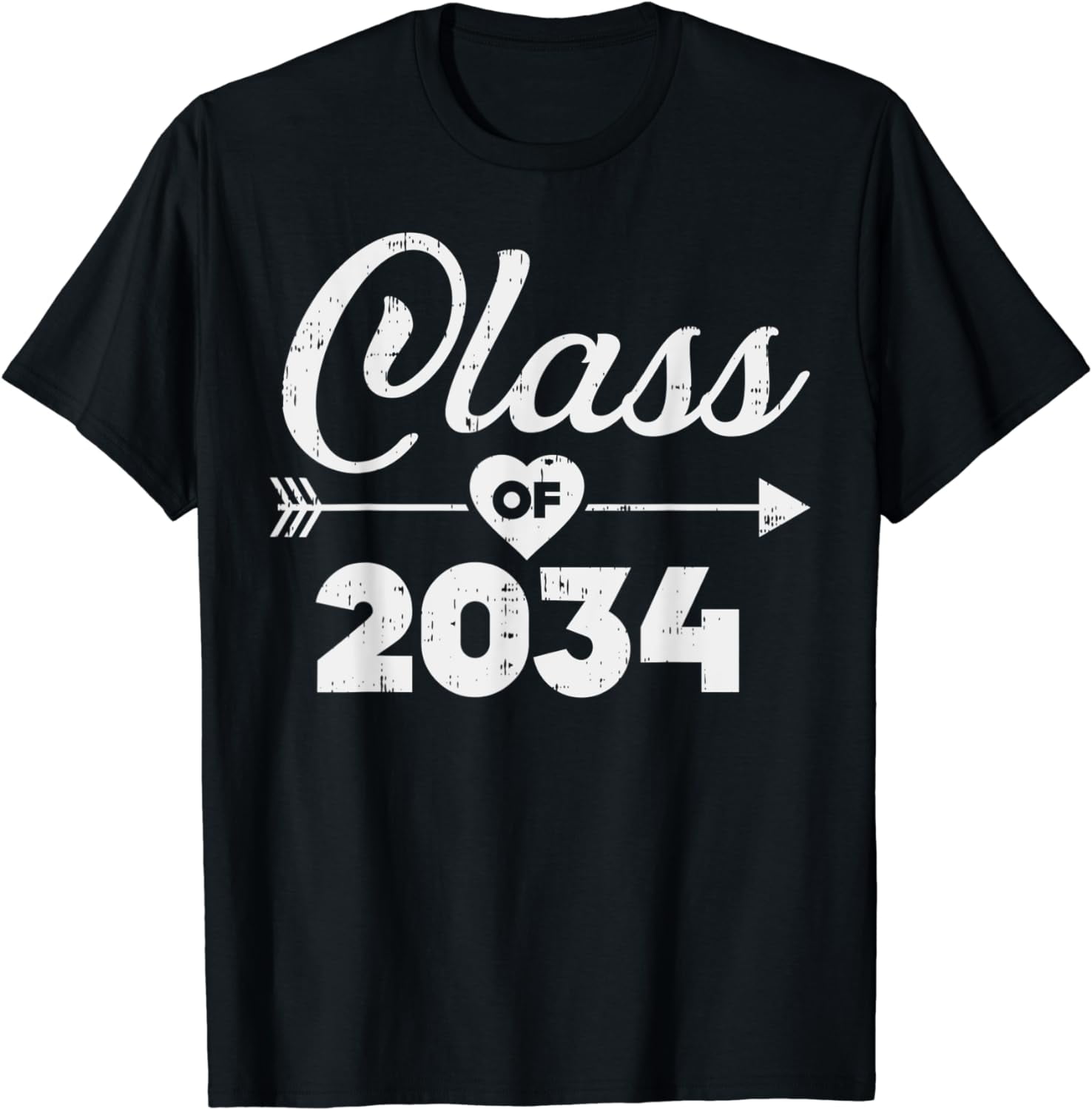 Heart Arrow Class Of 2034 Grow With Me Kindergarten Kid Gift T-Shirt ...