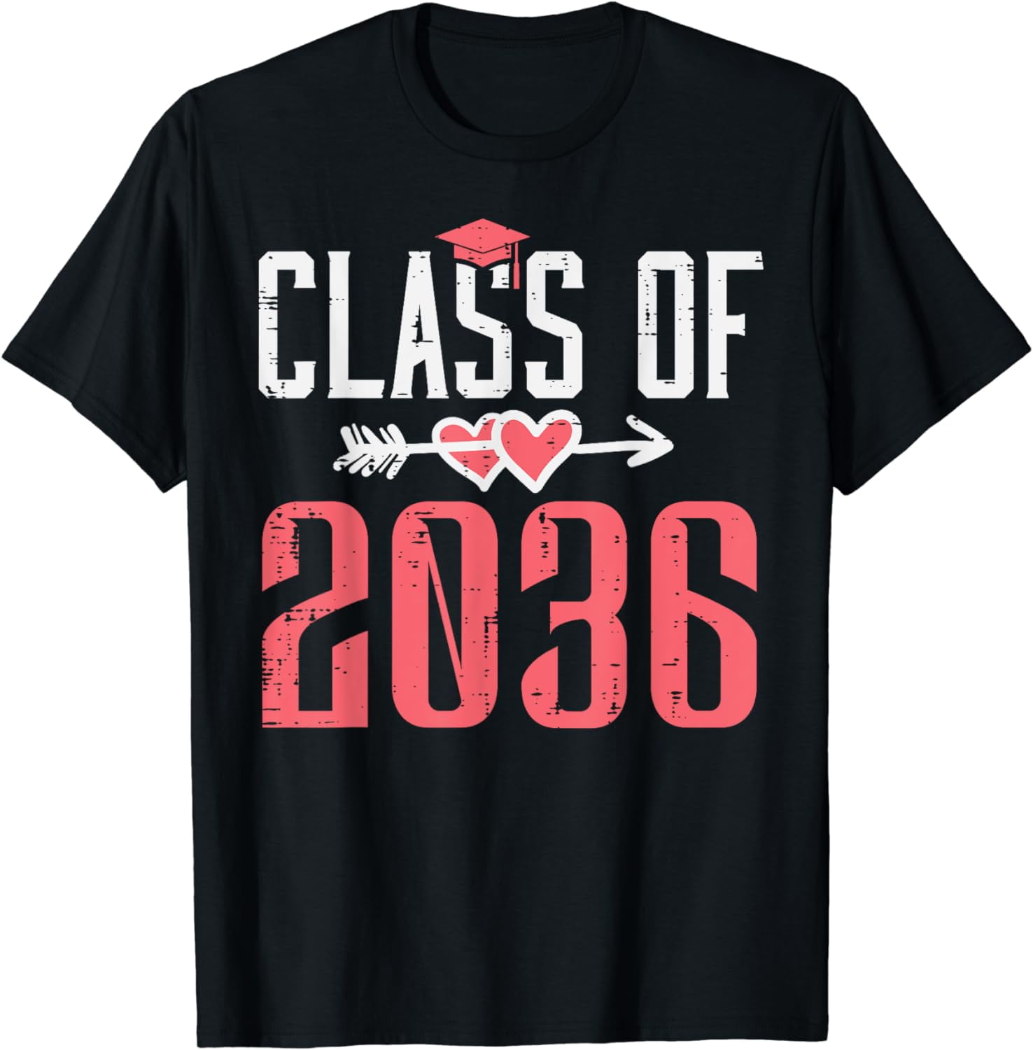 Heart Arrow Class Of 2036 Grow With Me Shirt For Girls T-Shirt ...