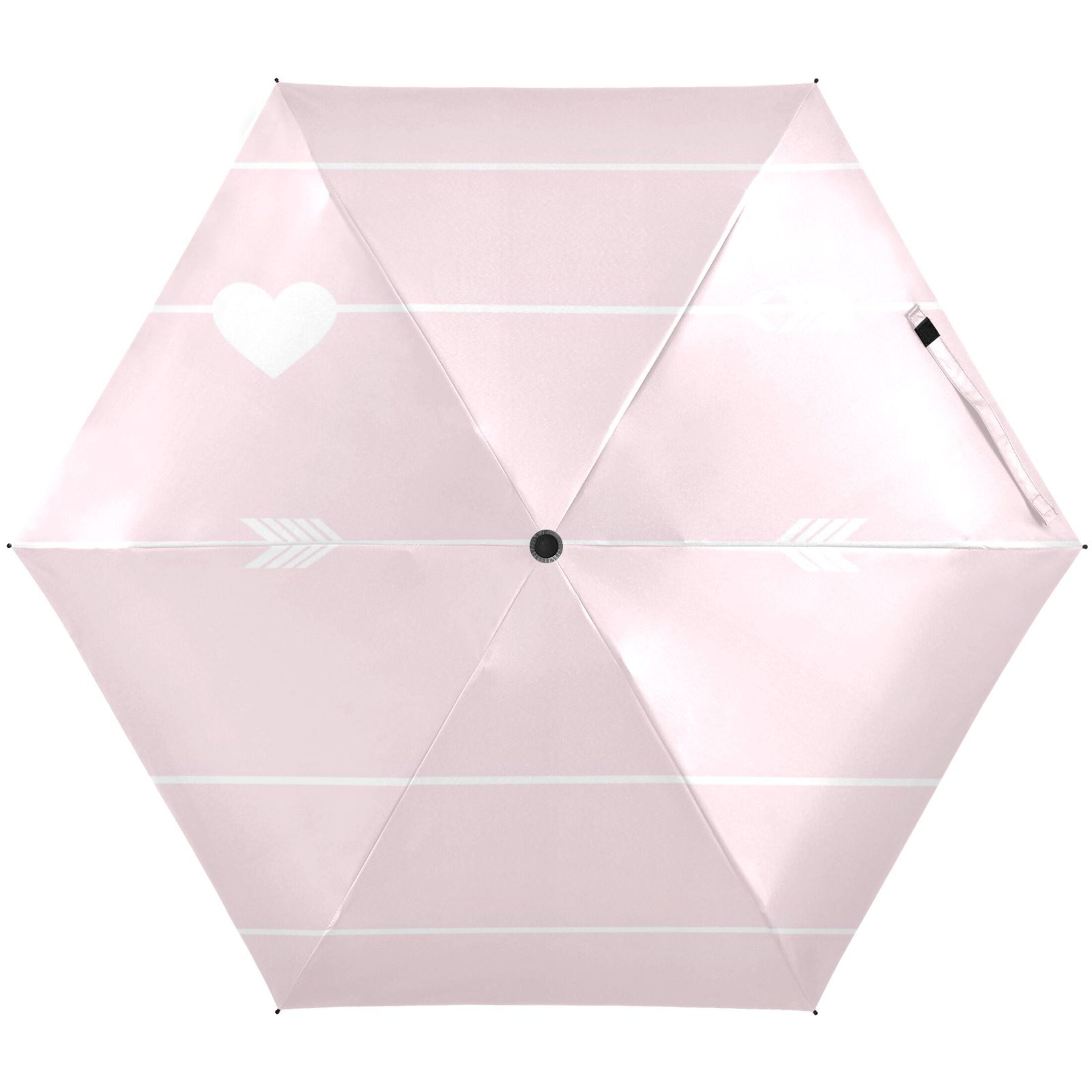Heart Arrows Pink Umbrellas for Sun Auto Open Close UV50+ Waterproof 5 ...