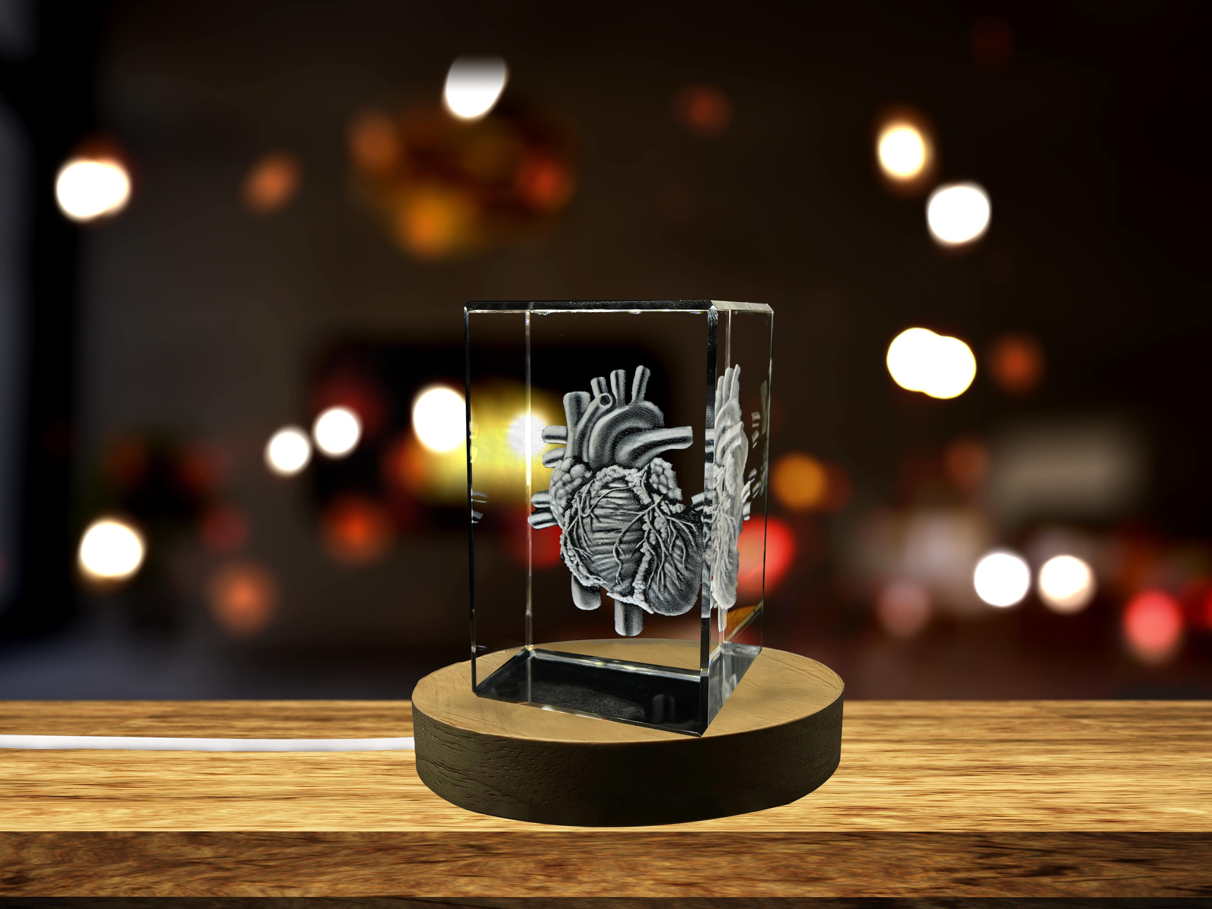 Heart Art | 3D Engraved Crystal Keepsake | Gift/Decor | Collectible ...