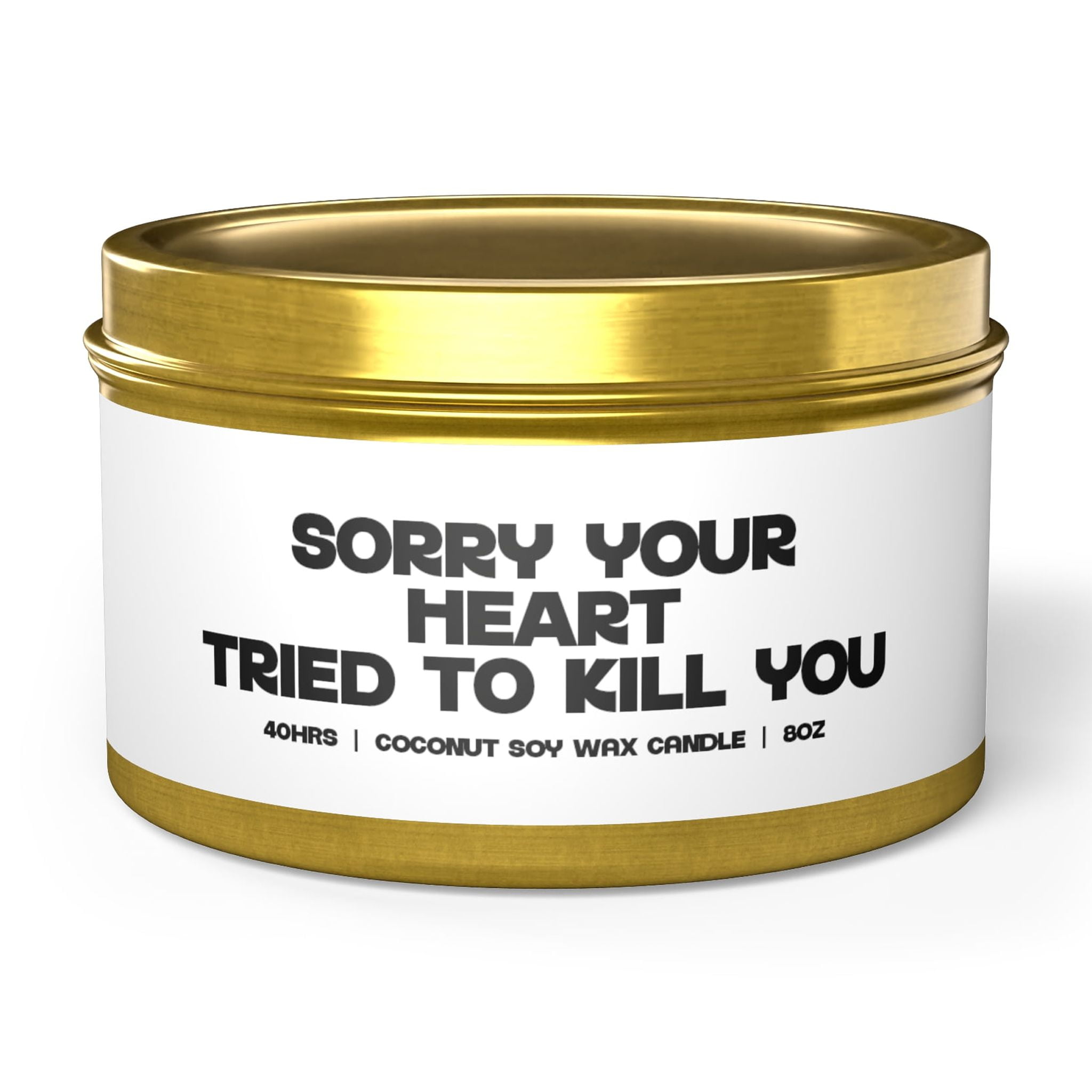 Heart Attack Failure Cancer Tin Candle Gifts Home Office Decor Vanilla ...