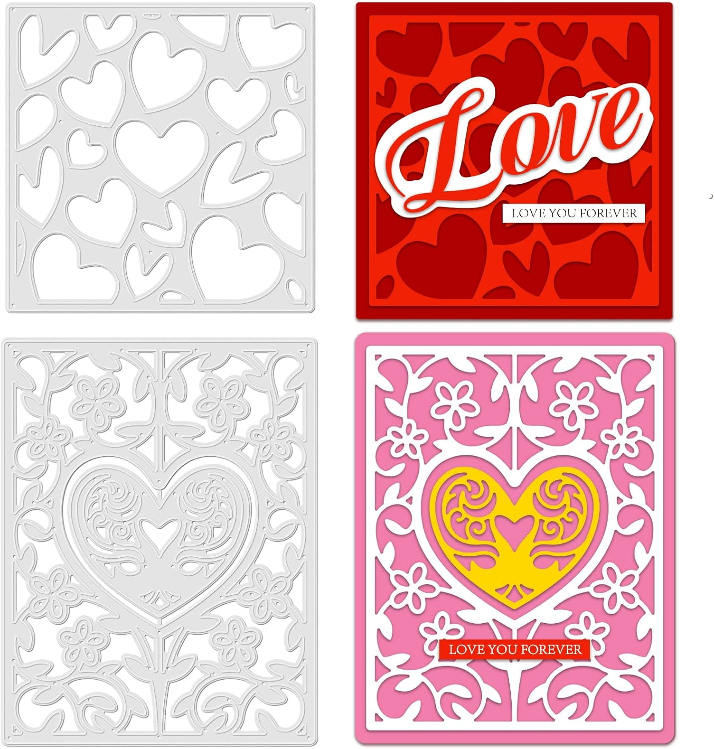 Heart Background Cut Dies Love Heart Carbon Steel Die Cuts for DIY ...