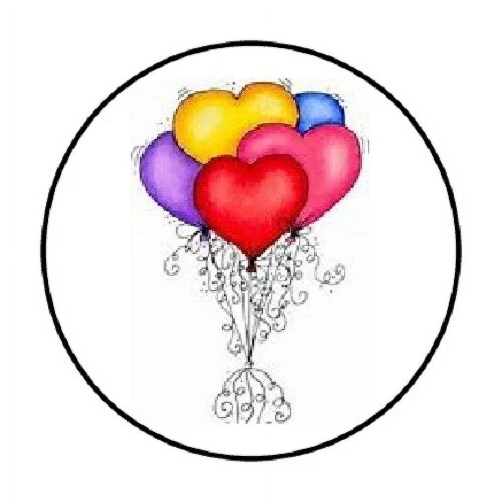 Heart Balloons Sticker Phone Decal Water Bottle Stickers Car Decals ...