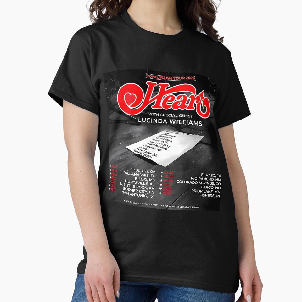 Heart Band Tour Live Performance Apparel T-Shirt - Walmart.com