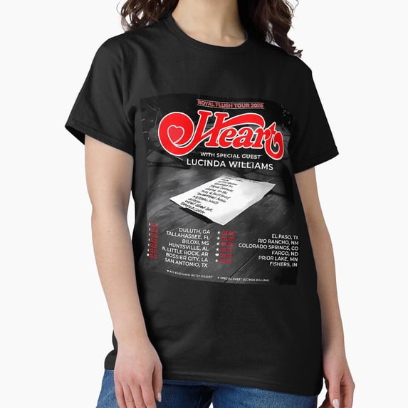 Heart Band Tour Live Performance Apparel T-Shirt - Walmart.com