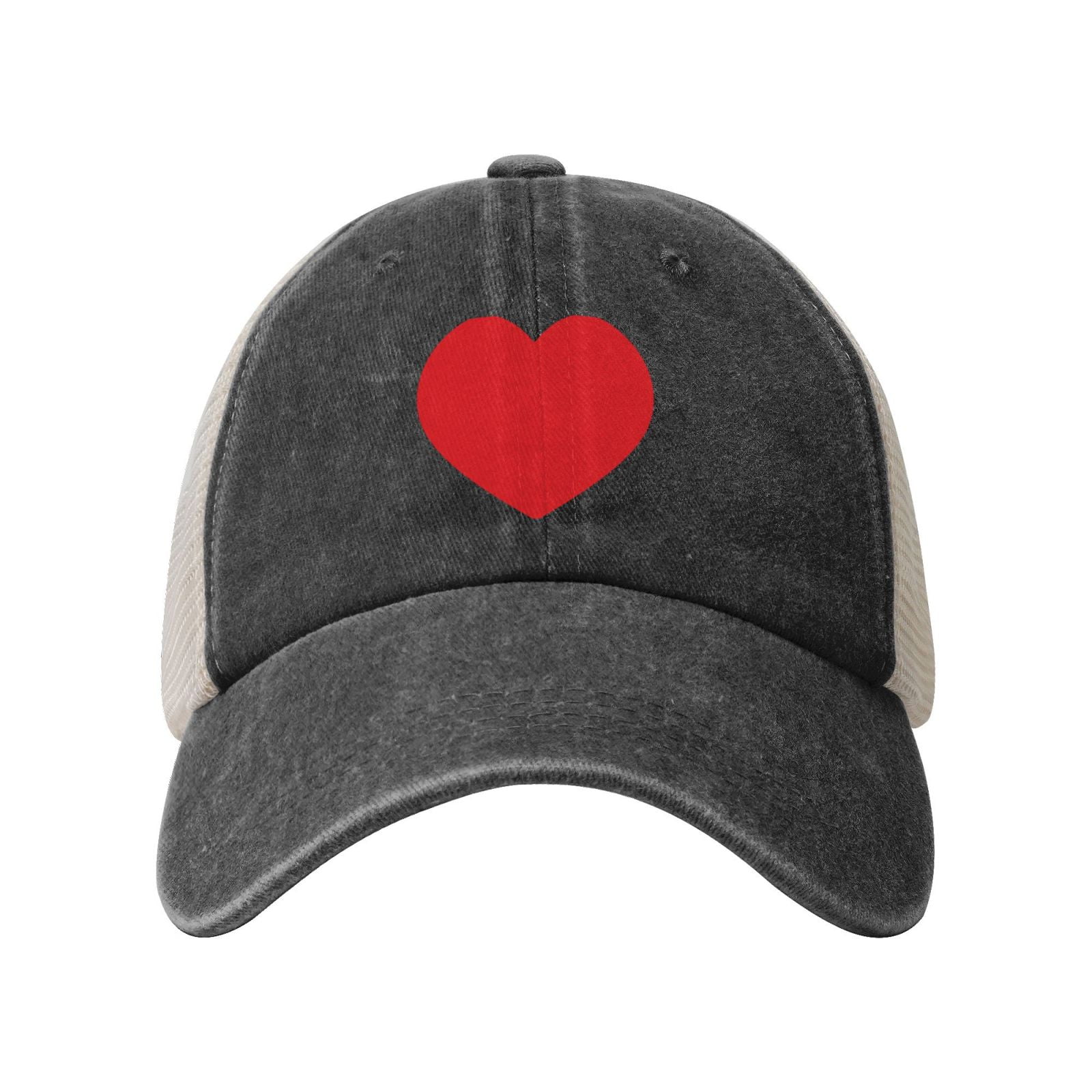Heart Baseball Cap Trucker Hat For Men Women Adjustable Outdoor Denim ...
