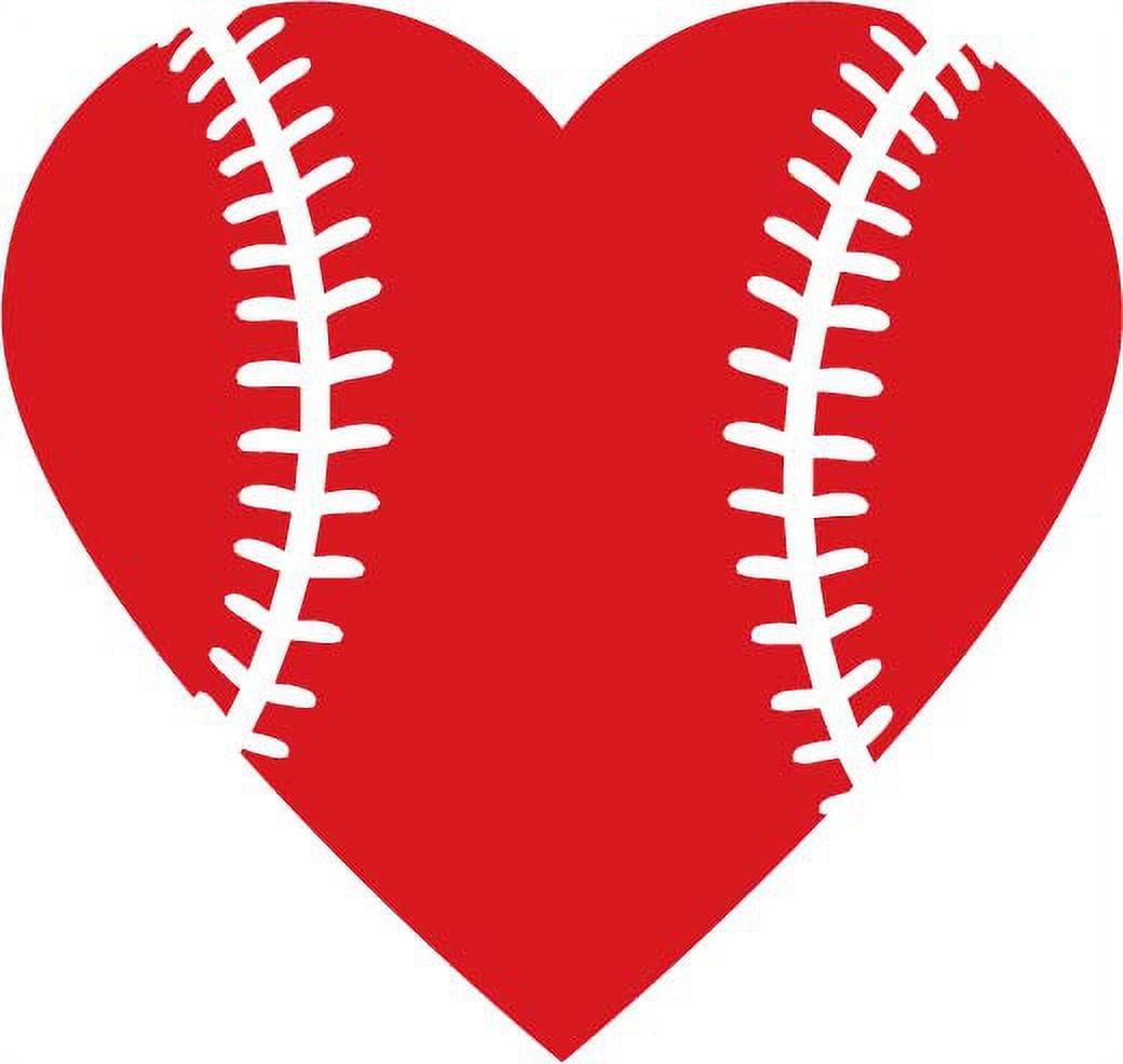 Heart Baseball Love Vinyl Decal Sticker|Cars Trucks Vans Walls Laptops ...