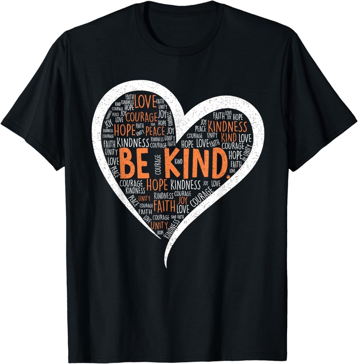 Heart Be Kind Groovy Unity Day Orange 2023 Anti Bullying T-Shirt - Walmart.com