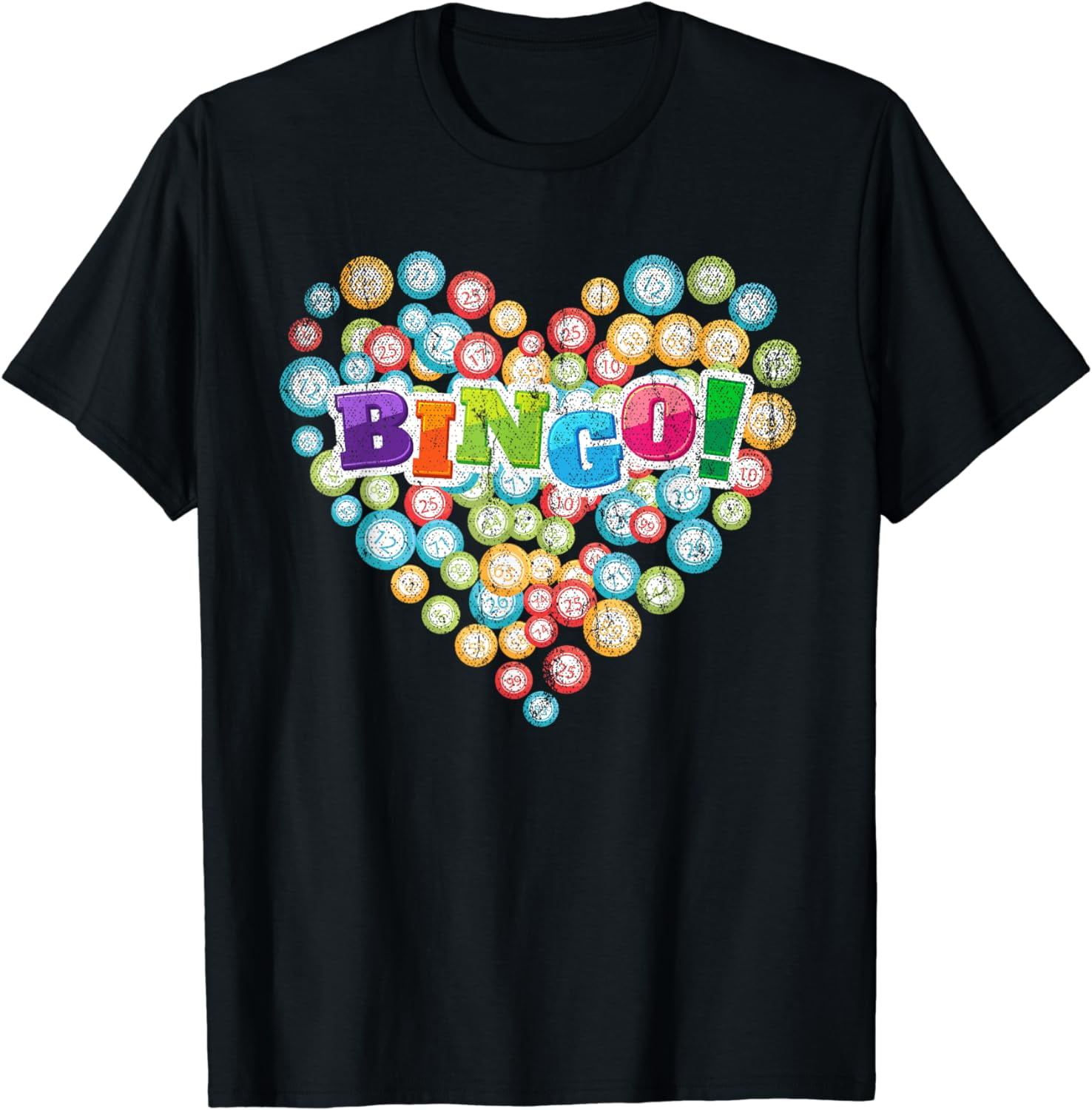 Heart Bingo Player Gambling Lottery Bingo Caller Gift Bingo T-Shirt ...