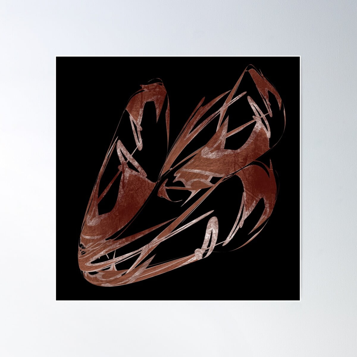 Heart Bolt Poster Wall Art, Modern Wall Decor For Living Room Bedroom ...