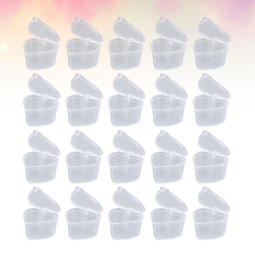 Heart Box Storage Shapedbox Transparent Small Object Mini Containers ...