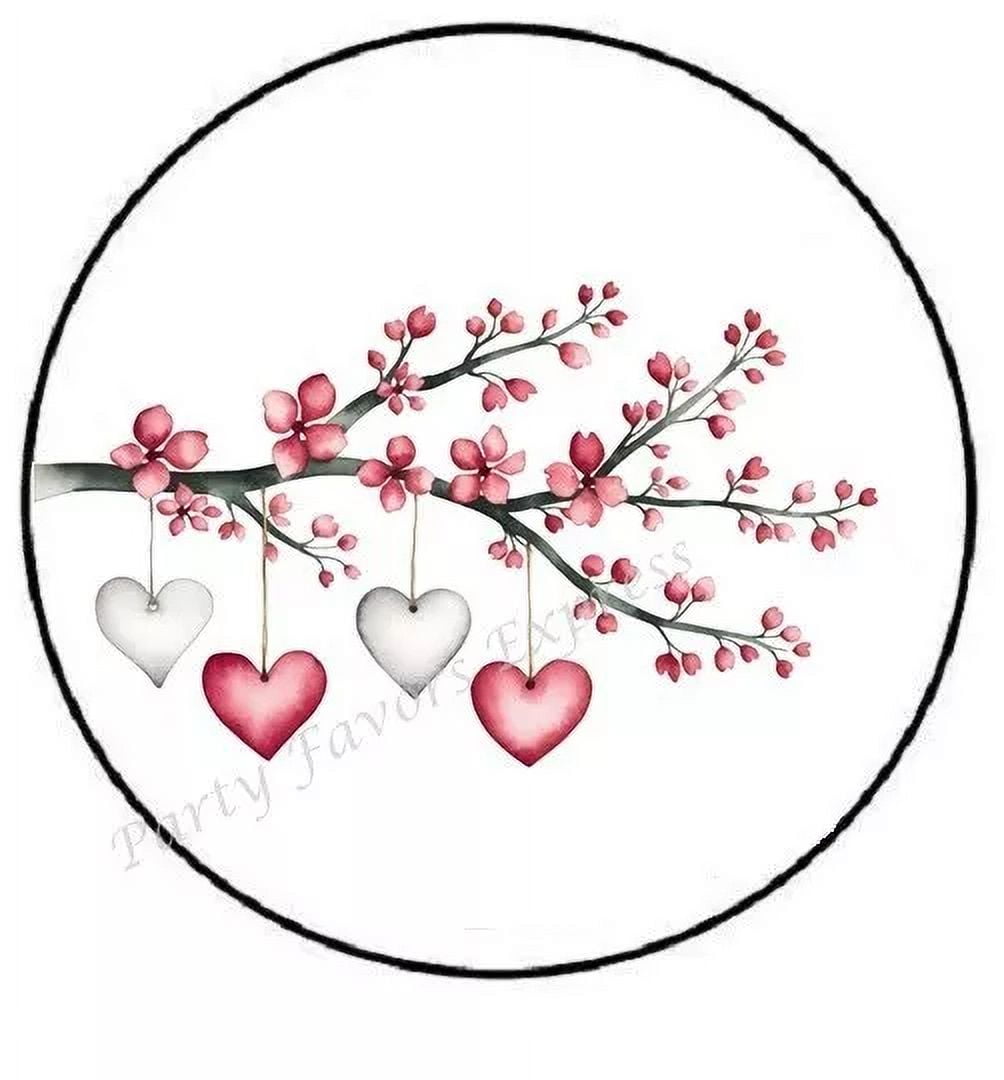 Heart Branch Valentines Day Stickers Party Favors Phone Decal Water ...