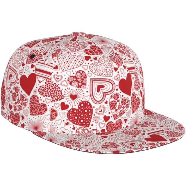 Heart Cap Cute Baseball Cap Sun Hat Adjustable Cap Valentines Day Hat ...