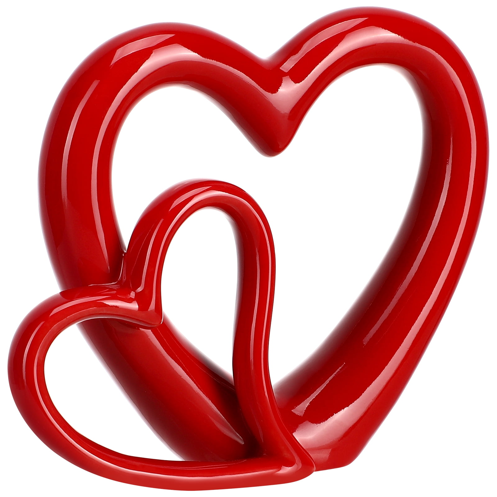 Heart Ceramics Sculpture Valentine Heart Crafts Heart Figurines Heart ...