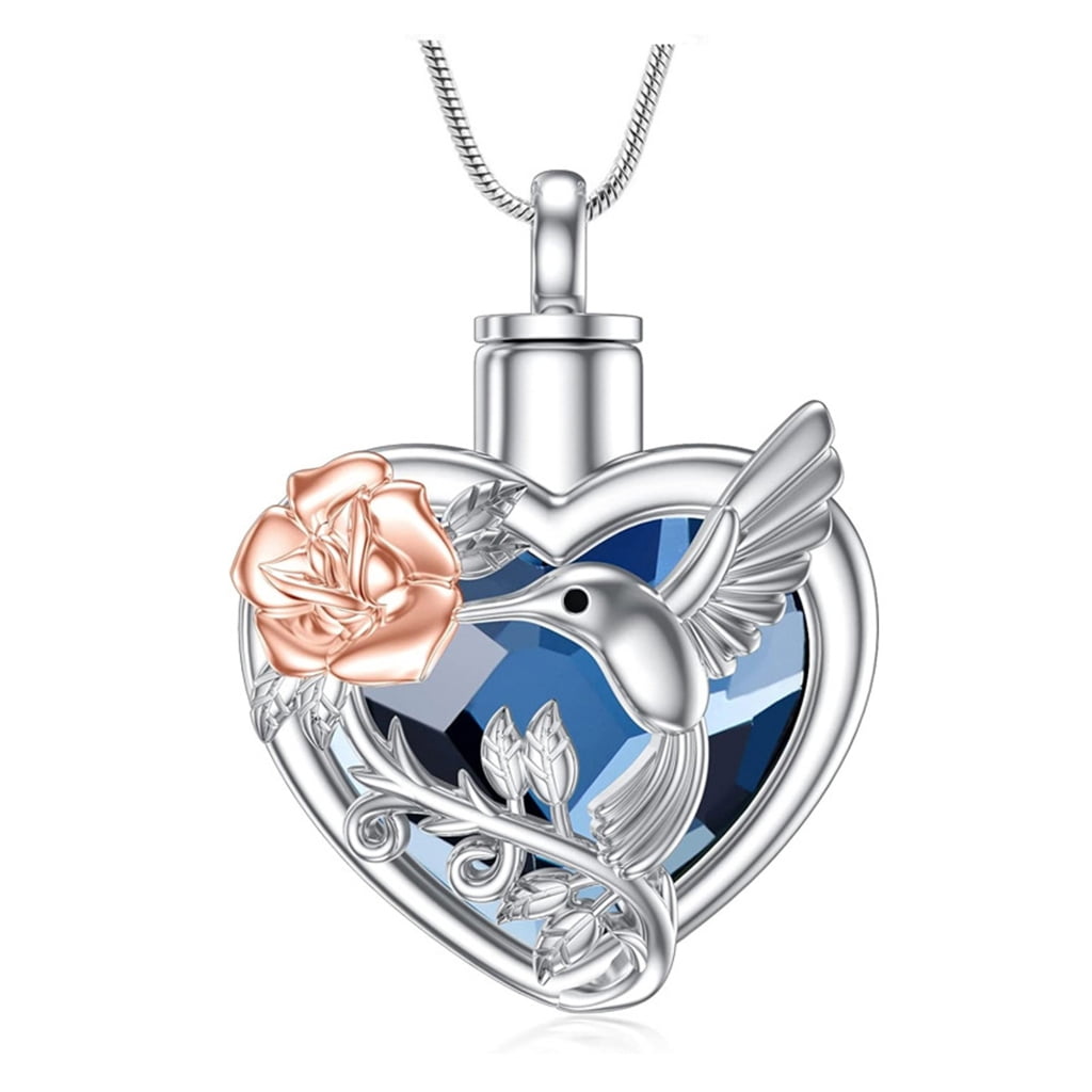 Heart Charm Necklace Ashes Vessel Ashes Necklace for Pet Urn Carry ...