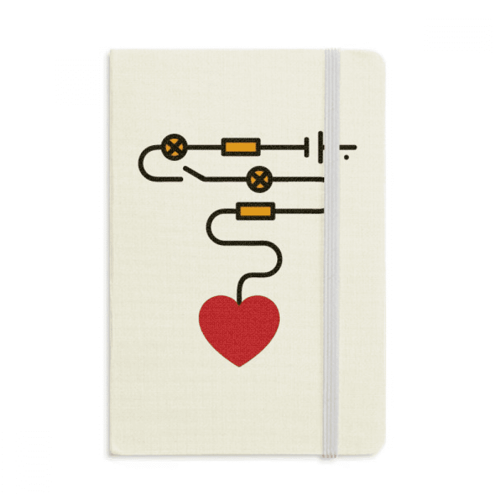 Heart Circuit Power Switch Notebook Official Fabric Hard Cover Classic ...