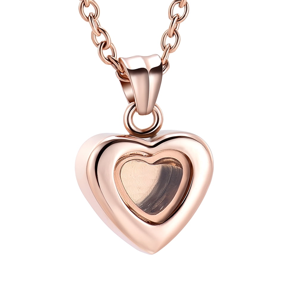 Heart Clear Glass Cremation Pendant Small Urns For Ashes Keepsake Urn ...