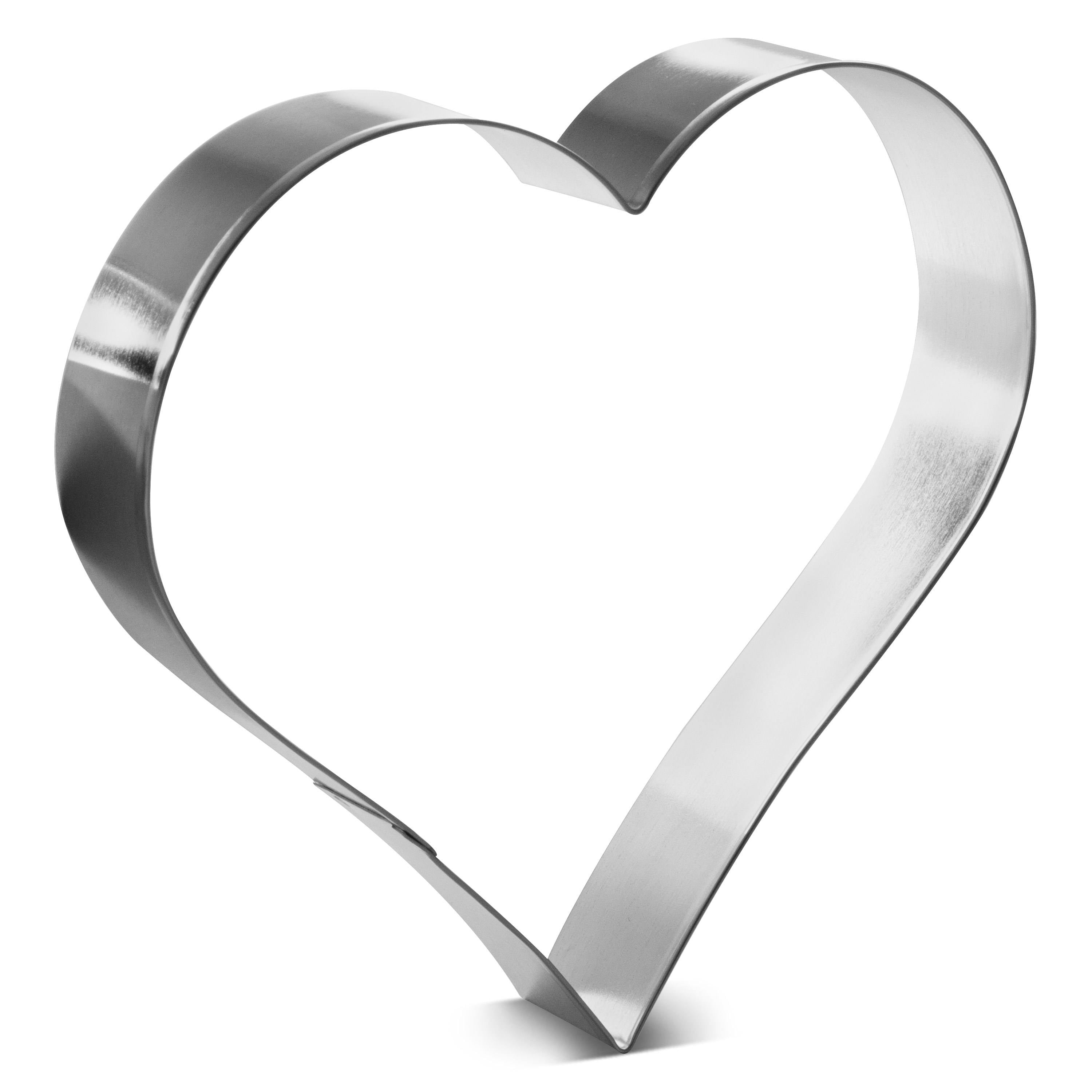 Heart Cookie Cutter 5.5 in B1893 - Foose Cookie Cutters - USA Tin ...