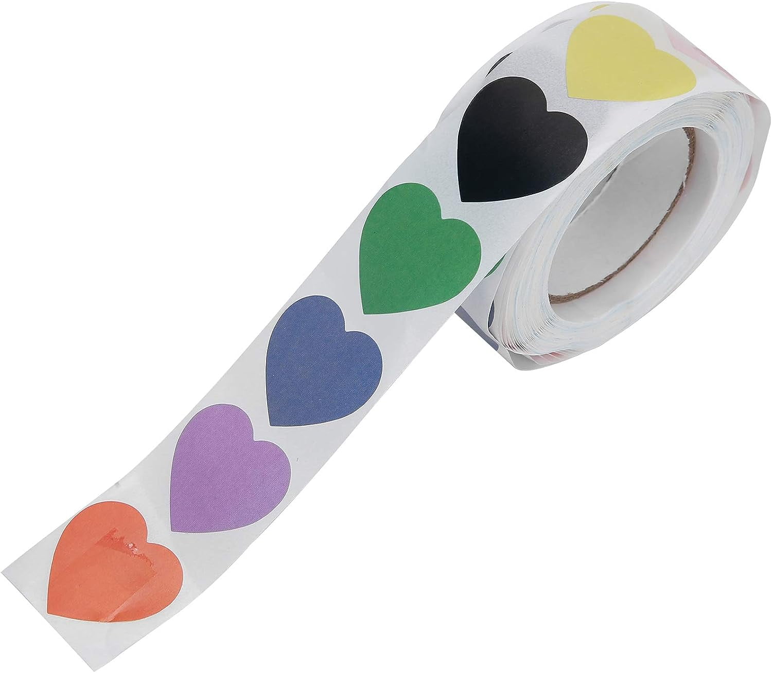 Heart Craft Stickers, Color Heart Sticky Labels Self-adhesive Heart ...