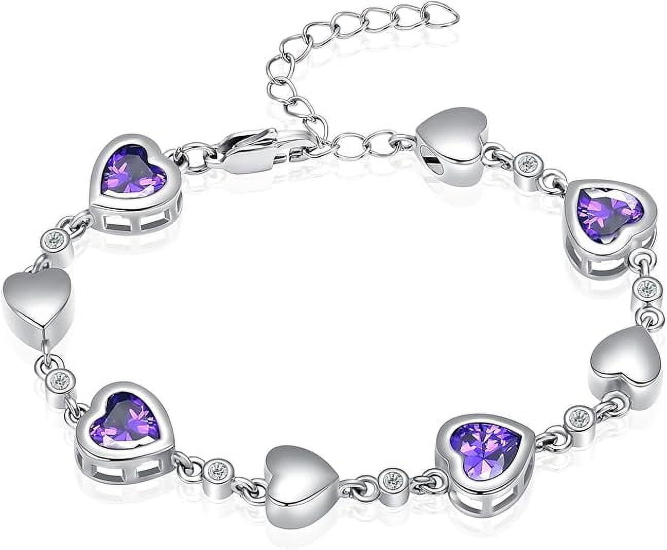 Heart Cremation Bracelet for Ashes - Birthstone Heart Ashes Cremation ...