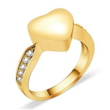 Heart Cremation Urn Ring for Ashes Keepsake Urn Jewelry Memorial Ring ...