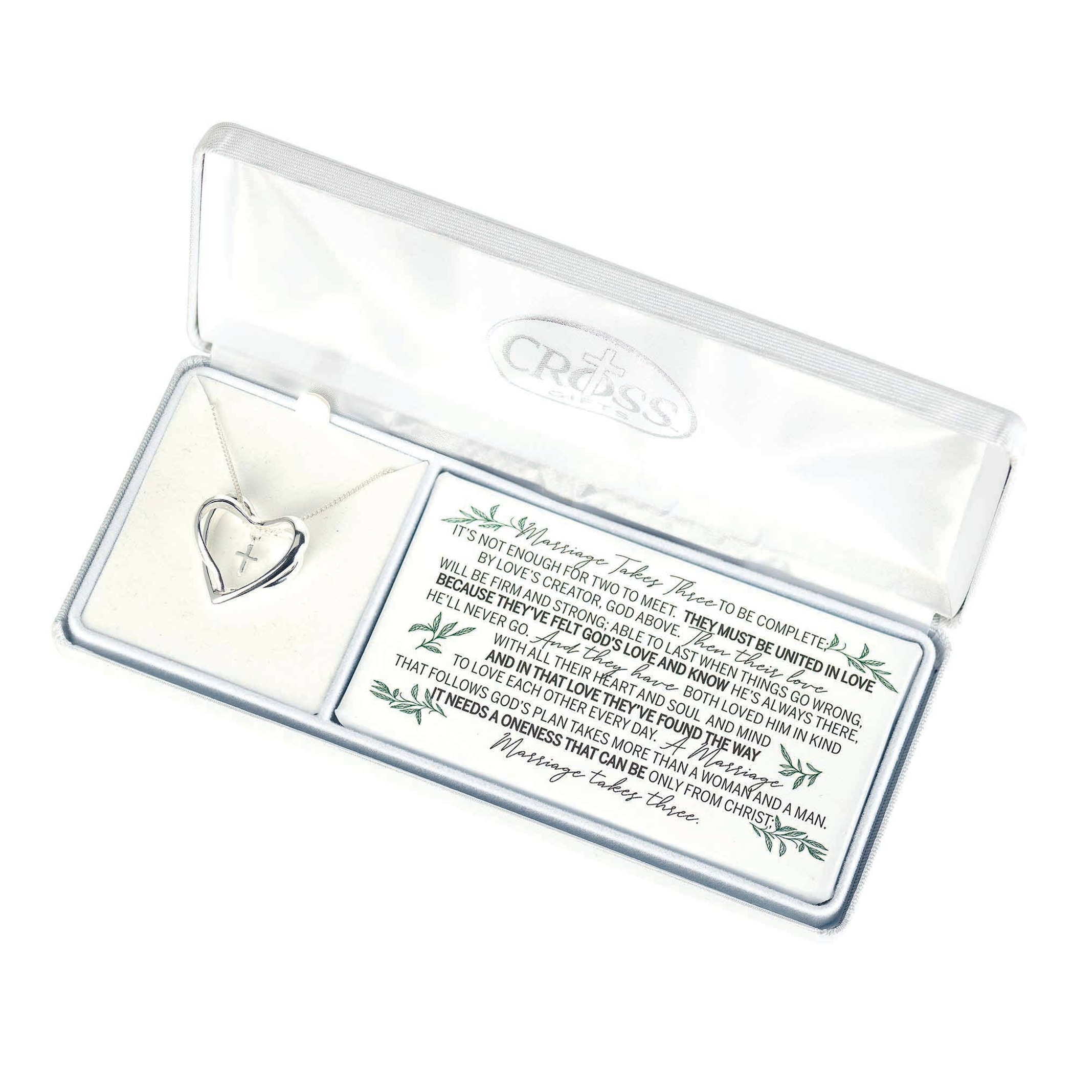 Heart Cross Necklace Marriage Takes [ 3 ] - Walmart.com