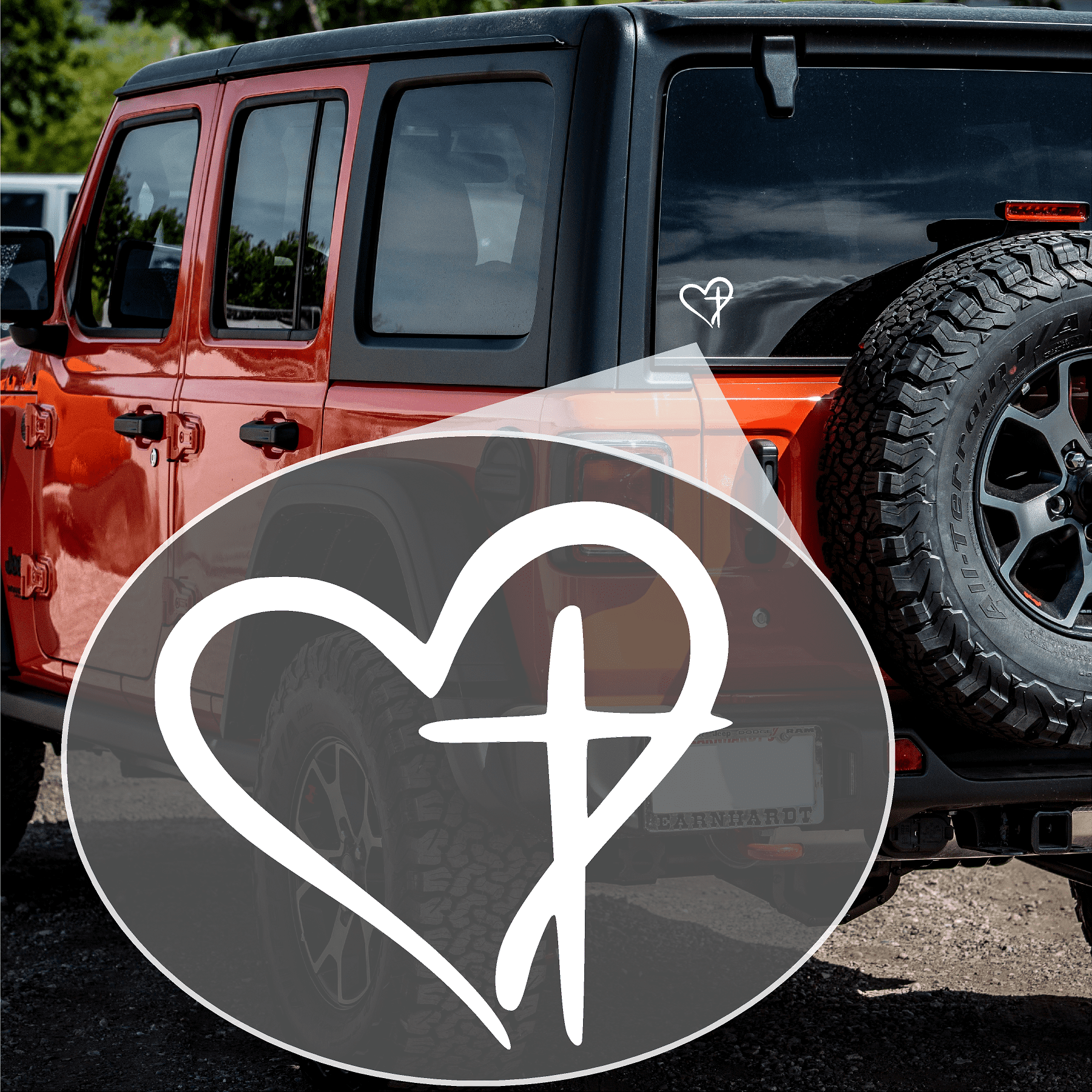 Heart Cross White (R10) Vinyl Decal Sticker Car/Truck Laptop/Netbook ...