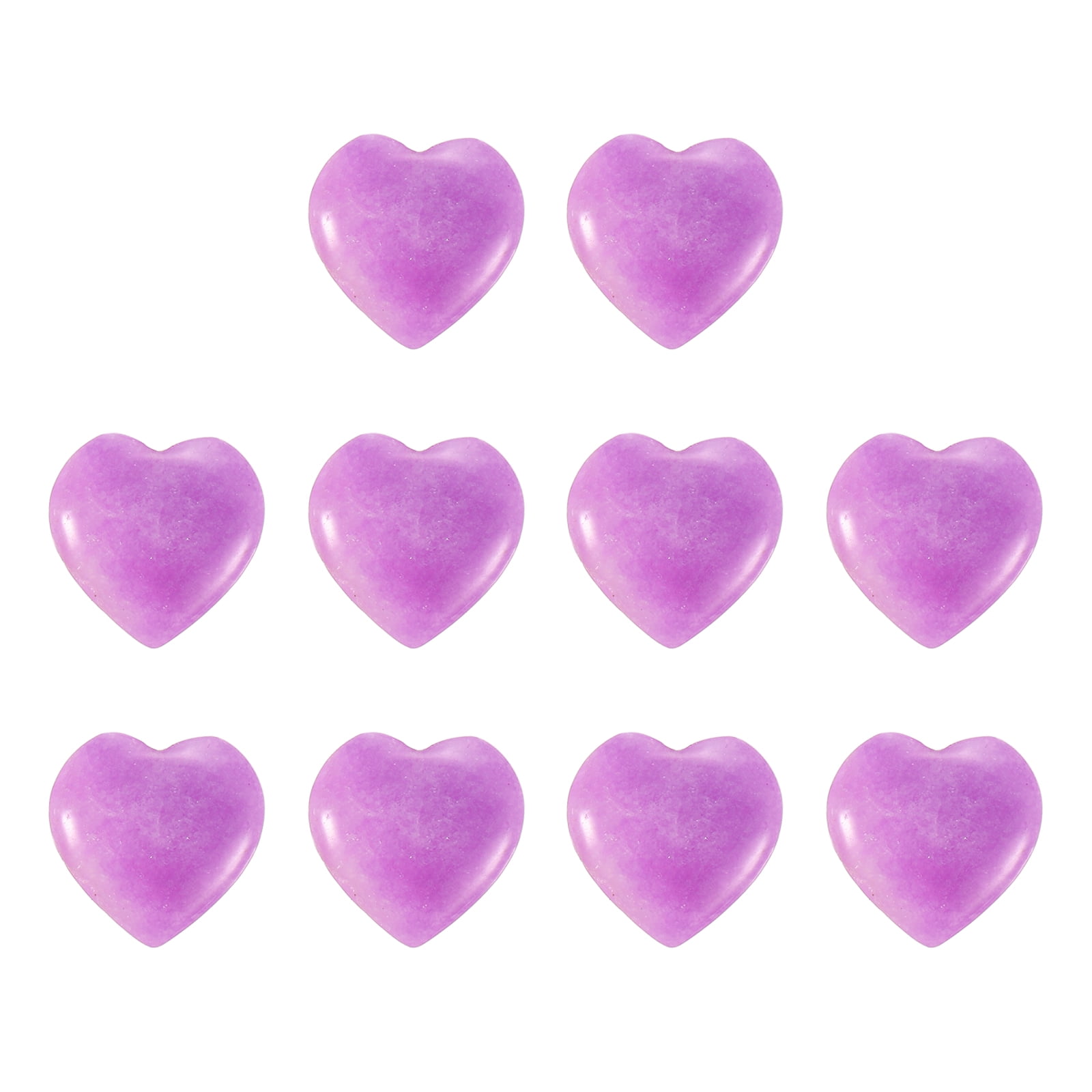 Uxcell Heart Crystals Stone 10 Pcs Natural Crystal Polished Love ...