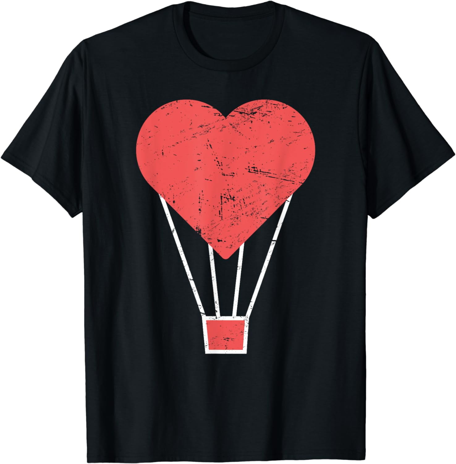 Heart | Cute Hot Air Balloon T-Shirt T-Shirt - Walmart.com