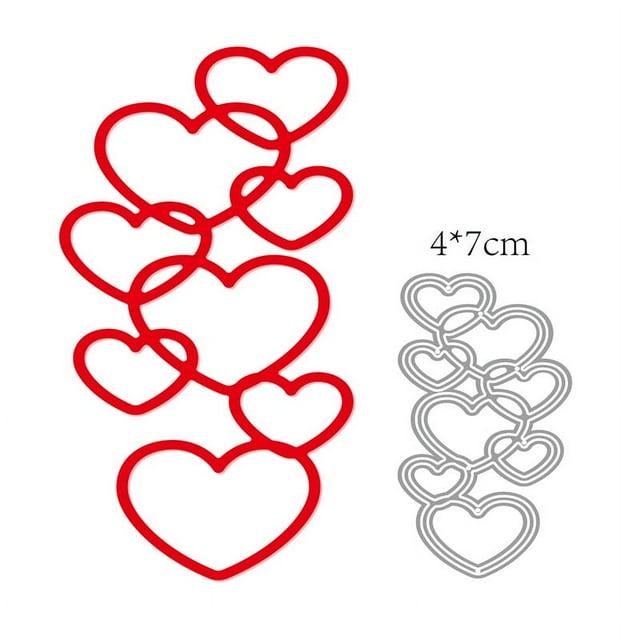 Heart Cutting Die Metal Cutting Stencil DIY Cutting Die Crafts DIY Die ...
