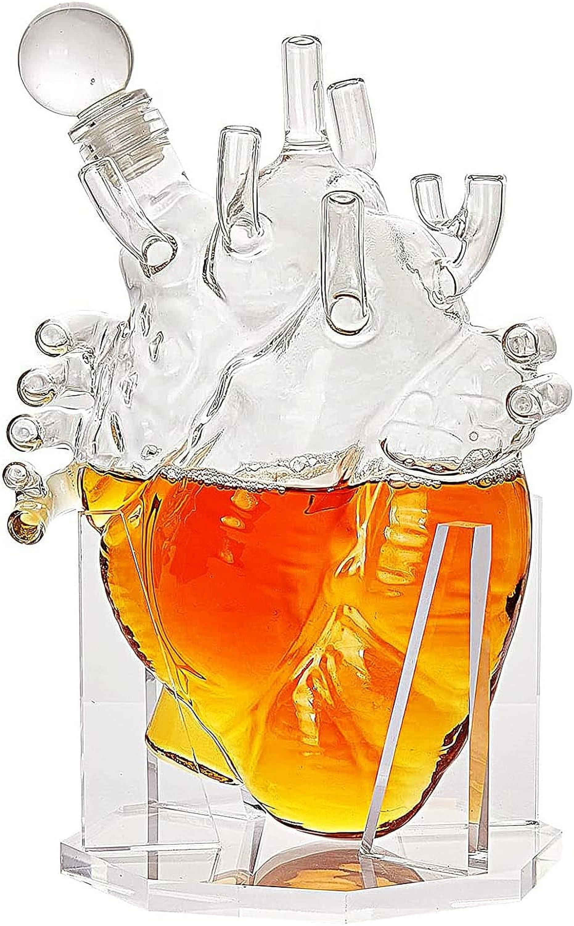 Heart Decanter Whiskey & Wine Decanter Set, Organ Aerator, Gift for ...