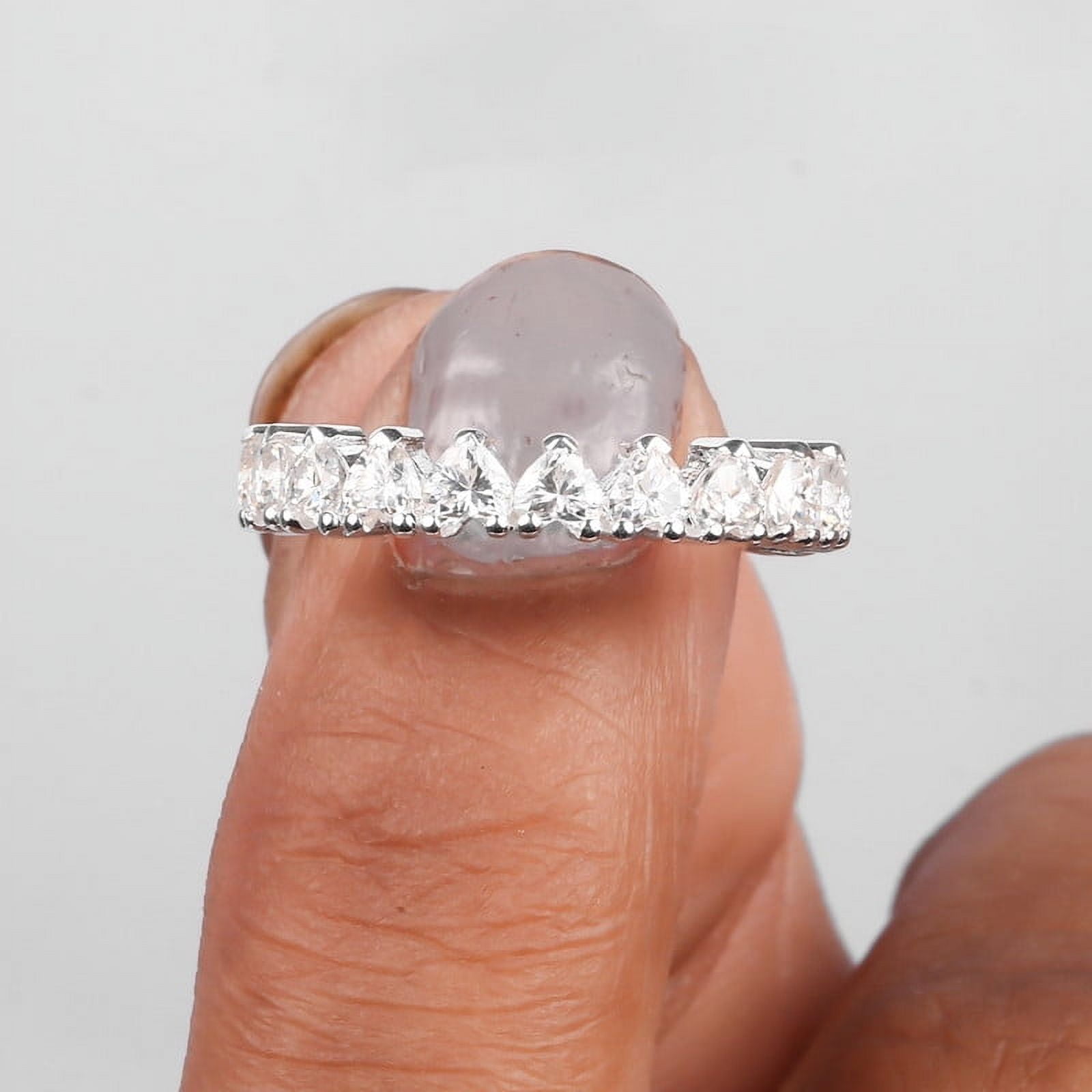 Heart Diamond Full Eternity Love Heart Handmade Prong Set Ring ...