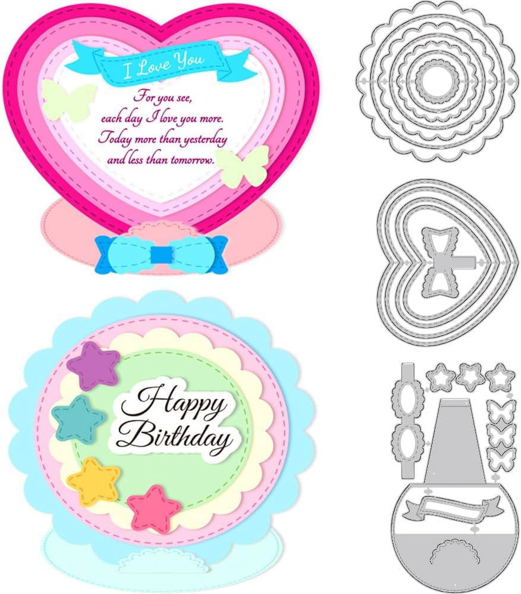 Heart Die Cuts 3D Greeting Card Making Die Cut Labels Background ...