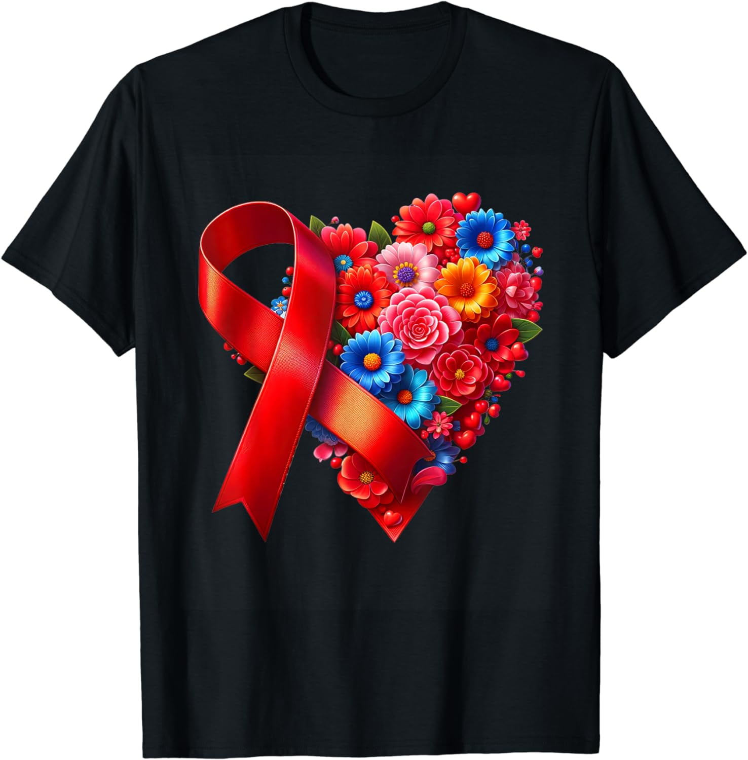 Heart Disease Awareness Ribbon Wear Red T-Shirt - Walmart.com