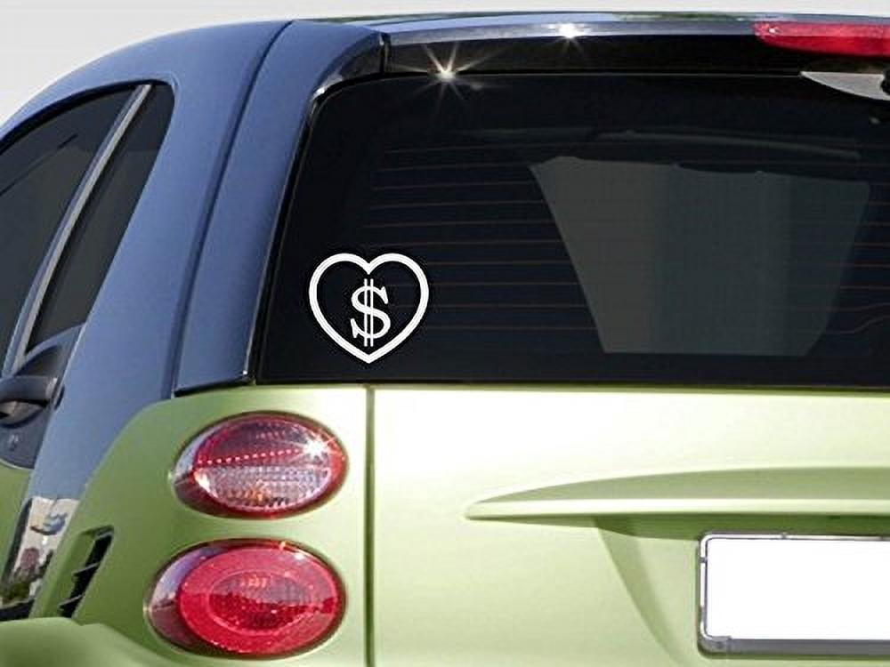 Heart Dollar sign *F348* sticker decal money cash - Walmart.com