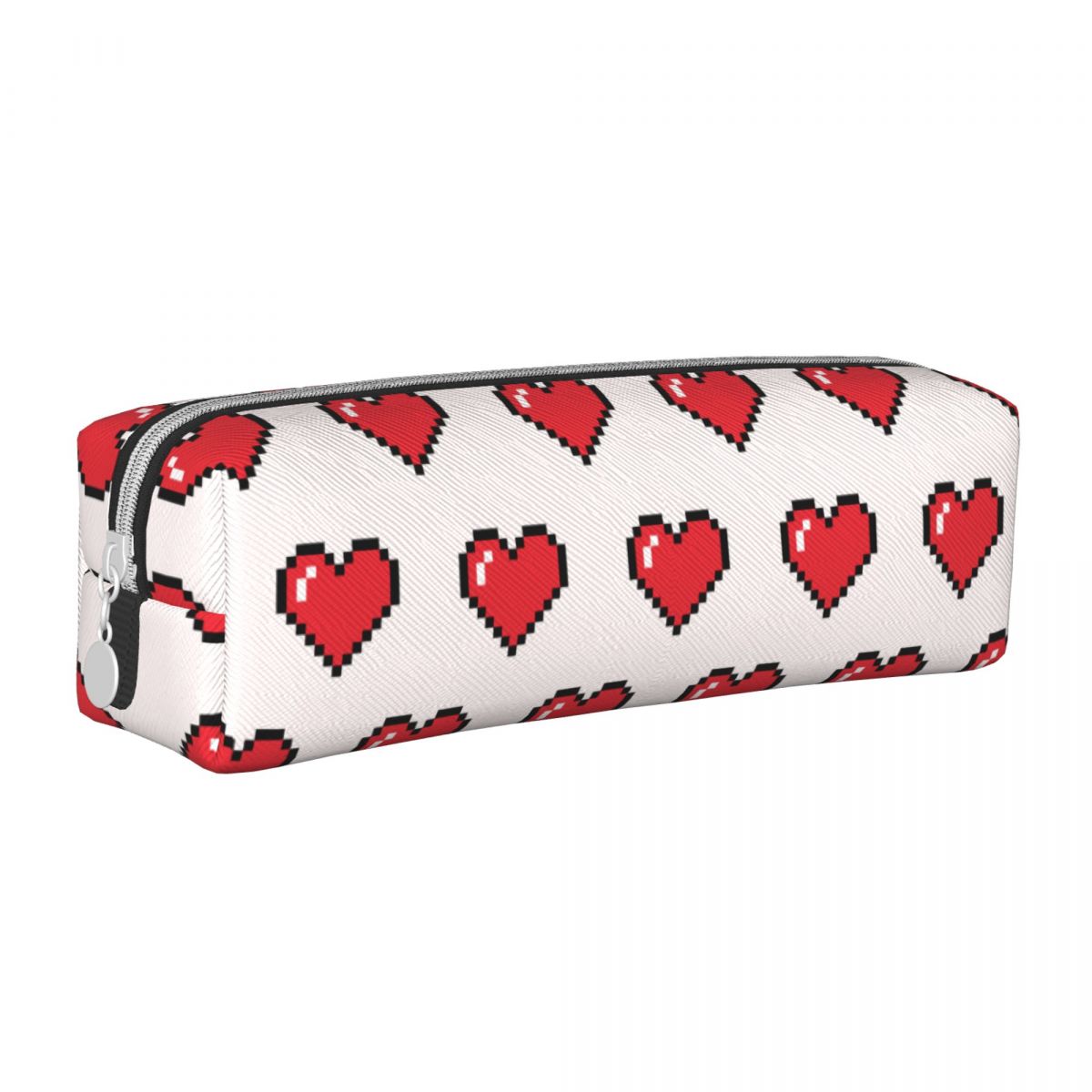 Heart Drawing In Pixel Art Pencil Cases Classic Pen Bags Big Capacity ...
