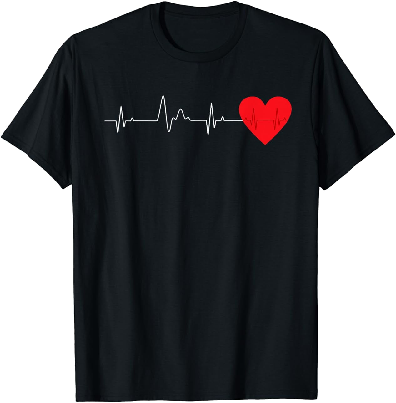 Heart EKG Heartbeat Pulseline For Cardiologist Heart Survivo T-Shirt ...