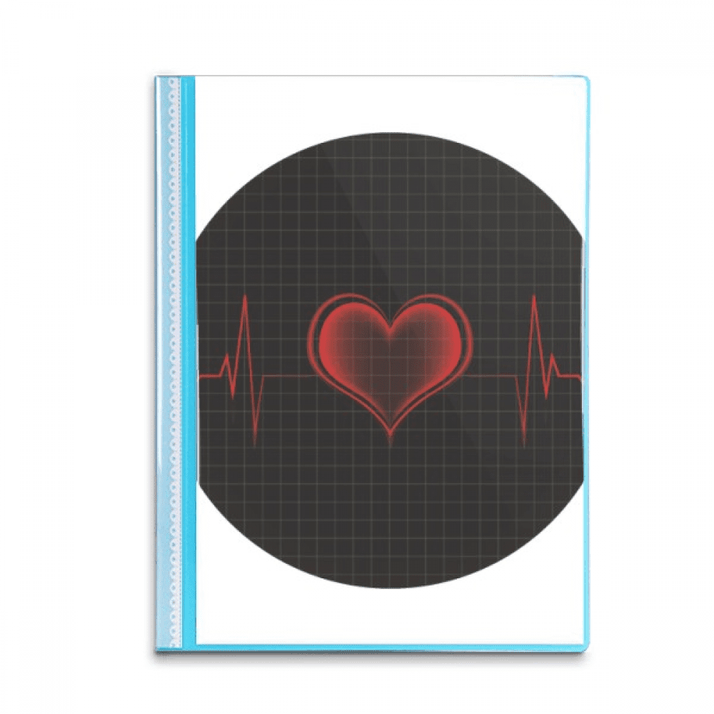 Heart Electrocardiogram Design Book Sheet Protectors Portfolio Binder ...