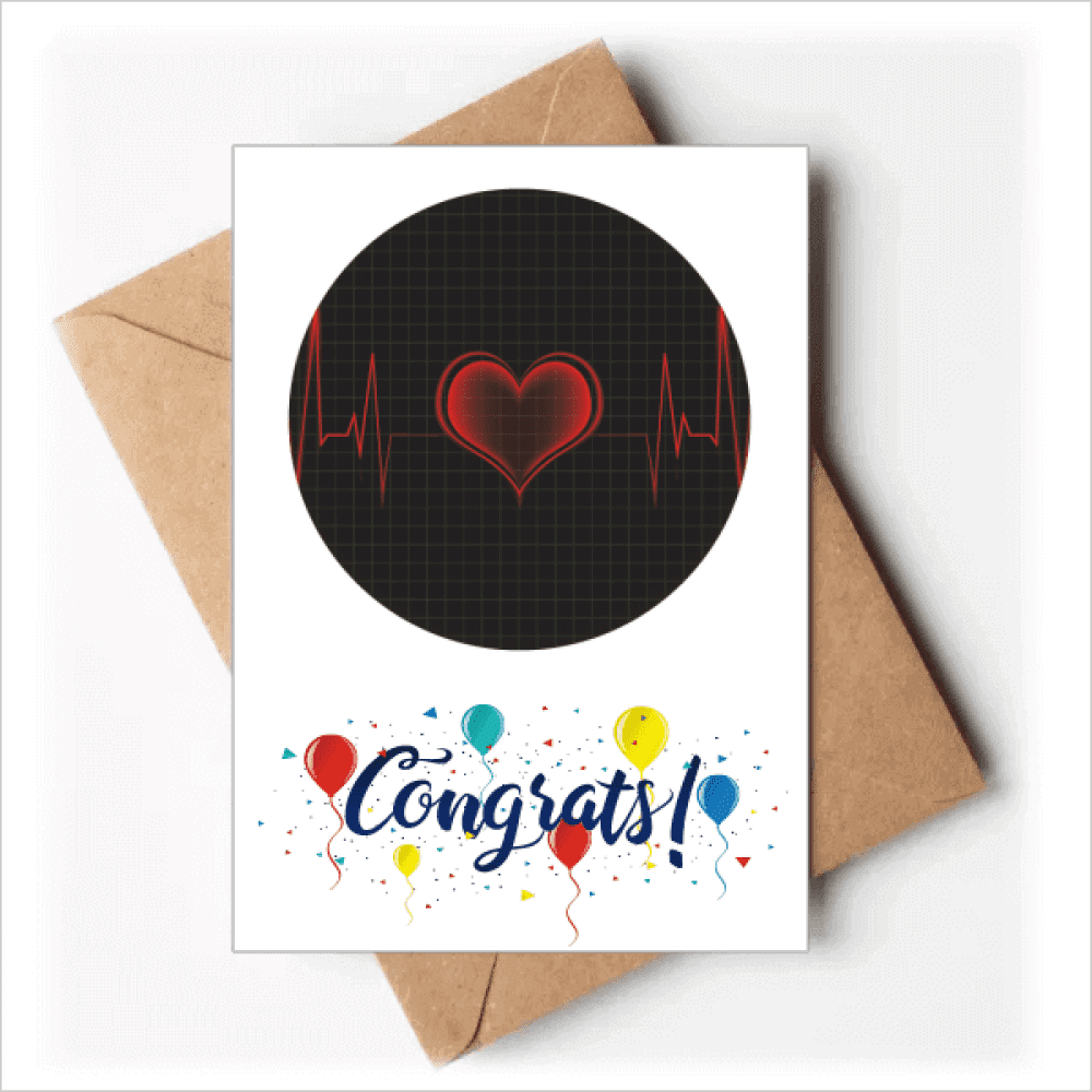 Heart Electrocardiogram Design Wedding Cards Congratulations Greeting ...
