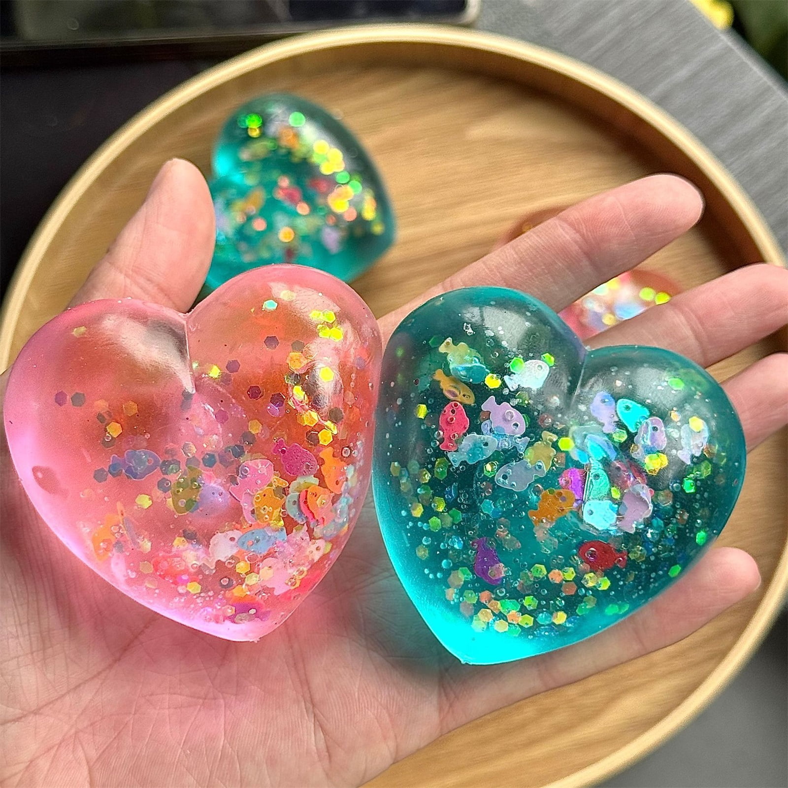 Heart Fidget Stress Balls Fidget Toys, Valentines Hearts Squishy ...