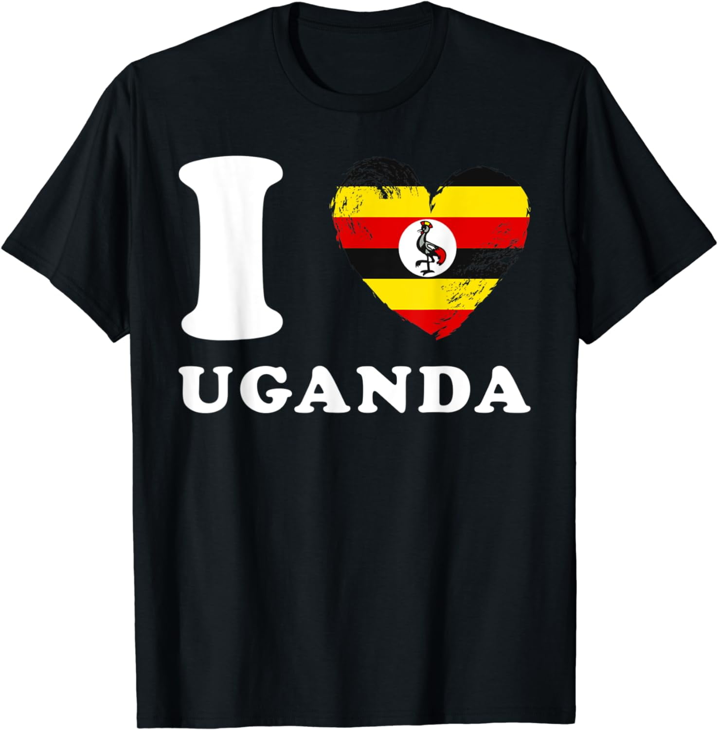 Heart Flag Uganda T-Shirt - Walmart.com