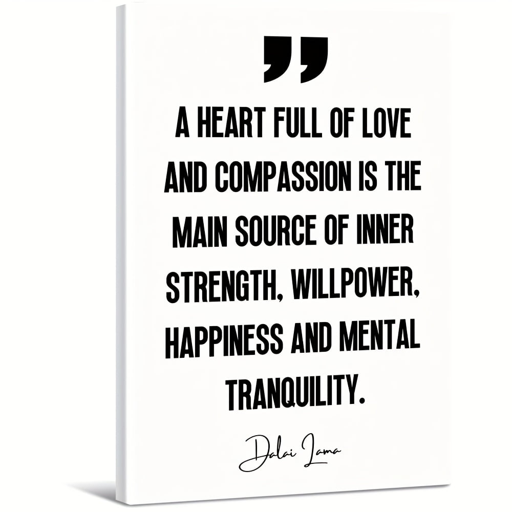 Heart Full Of Love And Compassion. Large Wooden Framed Wall Art Home ...