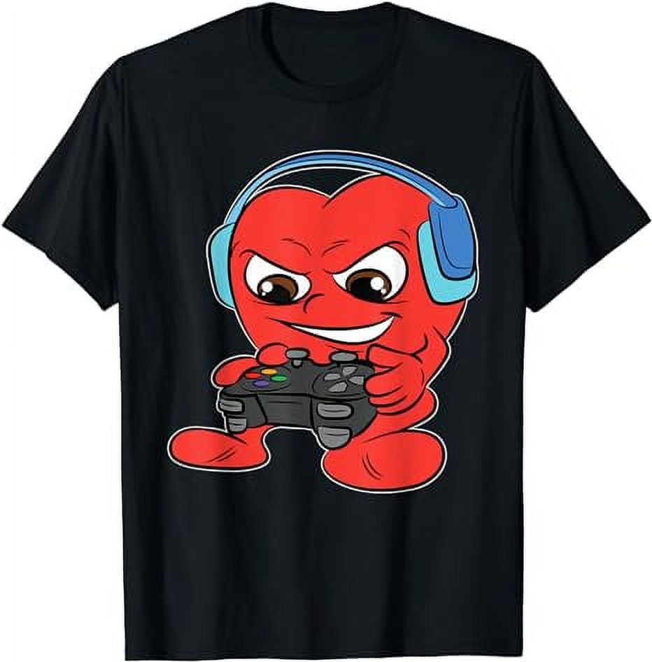 Heart Gamer Valentines Day Cute Video-game Gaming Love T-Shirt ...