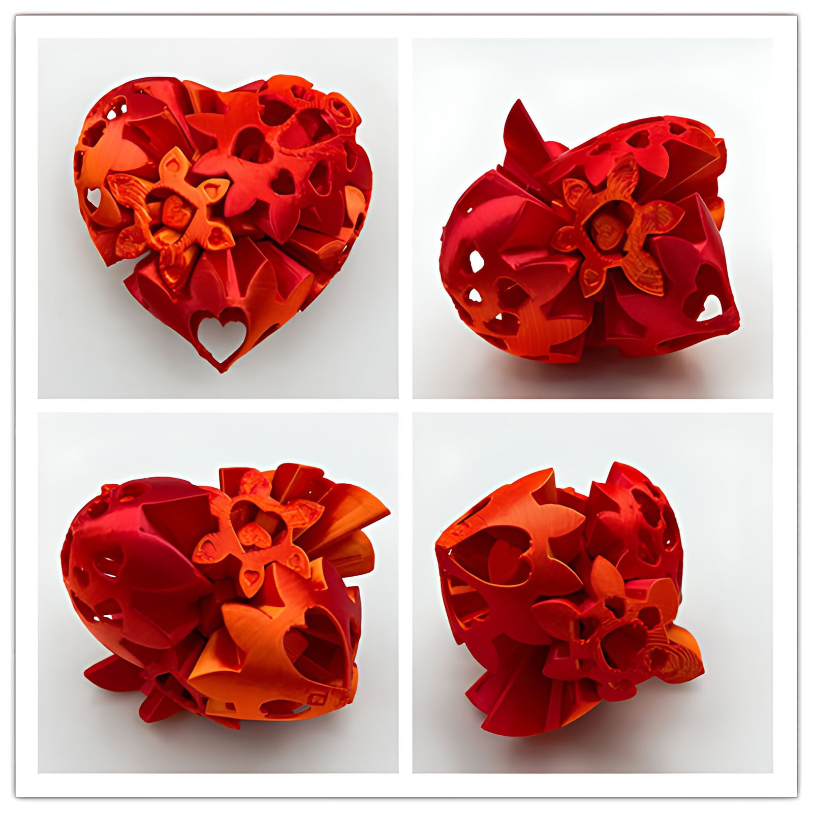 Heart Gear Ball,Heart Shape Gear Sphere Puzzle,3D Printed Gear Ball ...