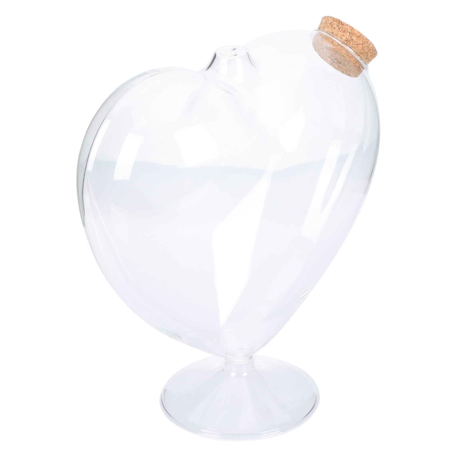 Heart Glass Jar Shaped Vase Wishing Bottle Decorative Gift Bride Travel ...